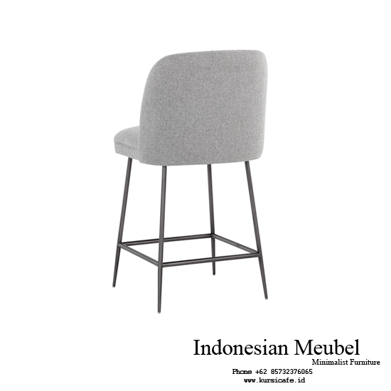 Claudia Bar Stool Kaki Besi - Indonesian meubel -Termurah