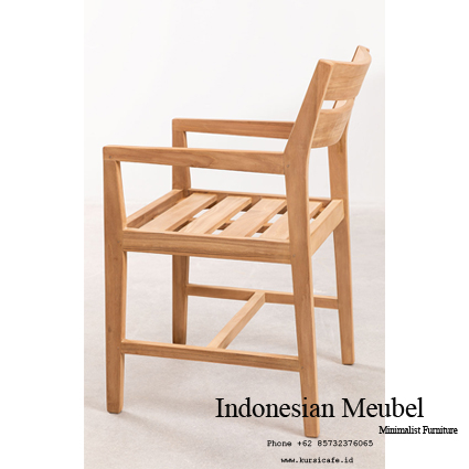 Bangku Cafe Outdoor Kayu Jati Perhutani - Indonesian meubel