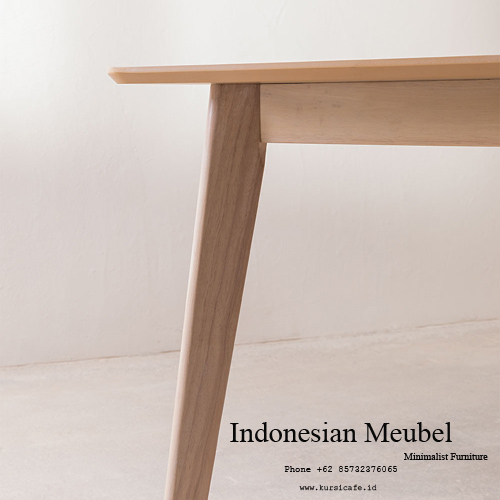 Meja Makan Retro Kayu Jati Perhutani - Indonesian meubel