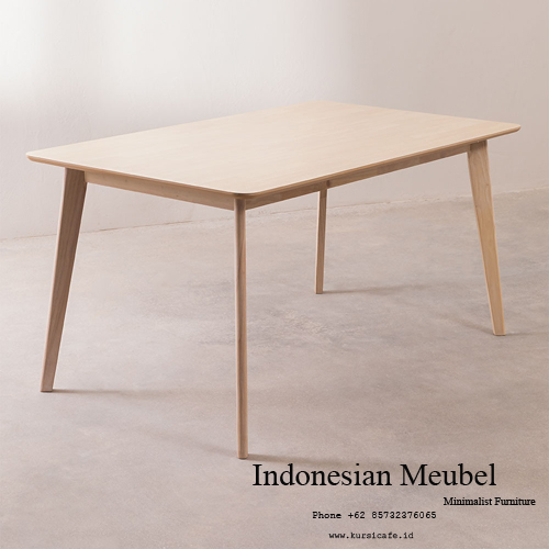 Meja Makan Retro Super Minimalis Kayu Jati - Indonesian meubel